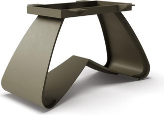 DELIFE W-Gestell Metall Effektfinish Titan f&uuml;r Tischplatten ab 200 cm, Gestelle