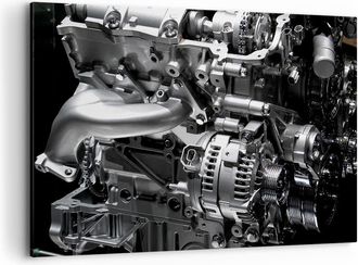 Arttor Wandbilder Dekoration Wohnzimmer Motor Modi Bau Bilder auf Leinwand 120x80cm Leinwandbild mit Rahmen Schlafzimmer Küche Deko Wand Kunstdruck Art Groß 