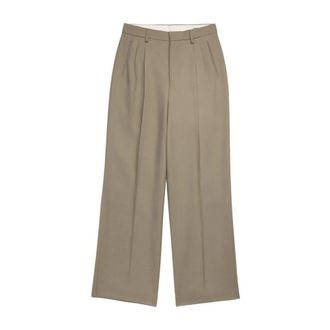 Ami Pantalon Coupe Droite Taupe - Femme - Pantalons - Beige - Taille: 36 FR