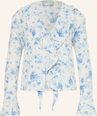 Neo Noir Neo Noir Blusenshirt Anika Mit Volants blau