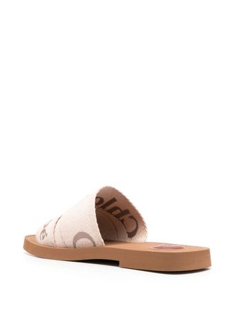 Chlo&eacute; Woody Sandals - Beige