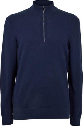 HUGO BOSS Ebrando-P Pullover f&uuml;r Herren, mit halbem Rei&szlig;verschluss, Jerseyware (Dunkelblau)