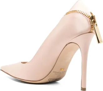 Elisabetta Franchi Pointed-Toe Satin Stiletto Pump - Pink