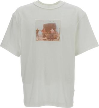 Jacquemus Homme, Tops, Blanc, Taille: XL T-shirt Paysan &agrave; manches courtes