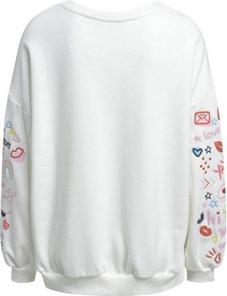 Smith & Soul Sweatshirt mit V-Ausschnitt, Oversize, bestickt