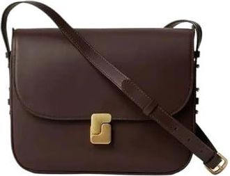 Generic Compatible avec la femme qui porte un petit sac carr&eacute; sur son &eacute;paule, est de taille moyenne(Dark coffe)