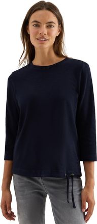 Cecil Damen 3227532 Slub Shirt mit Rundhals, urban Dark Blue, Small