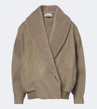 Stella McCartney Oversize Blouson mit Teddy-Besatz