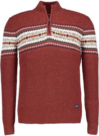 N.Z.A. Herren Pullover rot Wolle Norweger