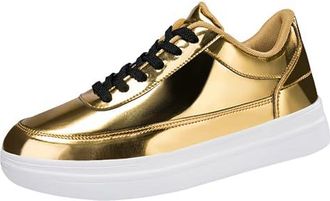 Generic Baskets Homme Plateforme Chaussures de Course Sneakers &agrave; Lacets Brillants Tendances Chaussures de Sport Marche &Agrave; Semelle Souple L&eacute;g&egrave;res Confortable D&eacute;