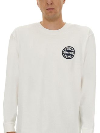 Kenzo Long-Sleeved Cotton T-Shirt - White
