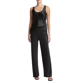 Vince Femme, Vêtements de nuit et de détente, Noir, Taille: 38 FR Fluid Satin Bias Pant