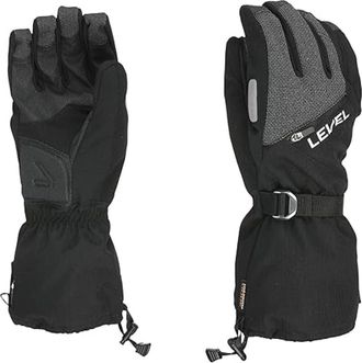 Level Star- Snowboard Handschuhe Herren mit Verstellbarem Riemen und Stulpe, Winterhandschuhe Wasserdicht f&uuml;r Extreme K&auml;lte, Thermohandschuhe f&uuml;r Snowboard,