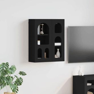 vidaXL vidaXL Armoire suspendue Noir 59 x 20 x 71,5 cm Bois ding&eacute;nierie
