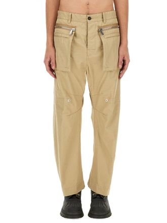 Dsquared2 100% Cotton Cargo Pants - Beige