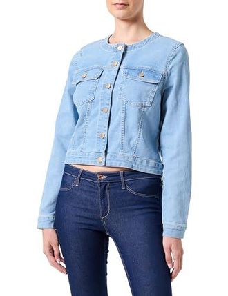 Vero Moda Vmcath Ls Slim Jacket Vi3444 LCS Veste, Bleu Jeans Clair, S Femme