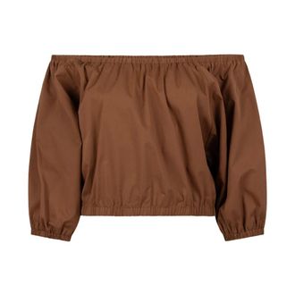 Aaiko Top ohne &Auml;rmel Maddy Popline CO - - Blouses & Shirts - Damen - Braun - XL