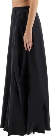 Balenciaga Fluid Polyester Maxi Skirt - Black