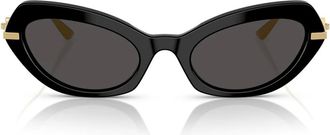 Dolce & Gabbana unisex, Accessoires, Noir, Taille: 52 MM Lunettes de soleil oeil-de-chat