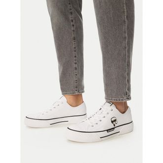 Karl Lagerfeld Sneakers aus Stoff KARL LAGERFELD Kampus Max KL95025 Wei&szlig;
