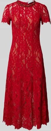 Self Portrait Midikleid aus floraler Spitze