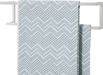 Sealskin Carr&eacute; Handtuchhalter 2-fach, zur Aufbewahrung von 2 gro&szlig;en Handt&uuml;chern, ideal f&uuml;r kleine Badezimmer und G&auml;ste-WC, Handtuchstange zur Wandbefestigung, 