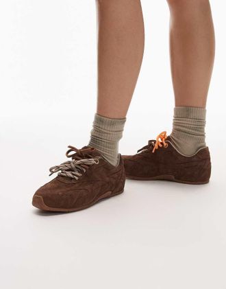 Bronx Myr-aa - Baskets &agrave; lacets en daim - Marron noix-Brown