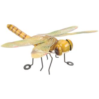 Amosfun Handgefertigte Metall Libellen Wandkunst f&uuml;r Haus und Garten Dekorative Eisenwandbilder f&uuml;r Innenr&auml;ume und Terrassen