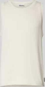 Review Tanktop mit Rundhalsausschnitt und Label-Detail