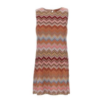 Missoni Femme, Robes, Multicolore, Taille: 36 FR Robe Courte Sans Manches