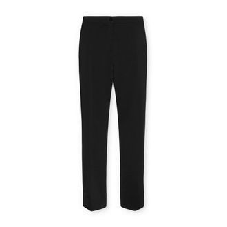 Elena Miro Maskulin geschnittene Hose aus Cady-Stretch - - Trousers - Damen - Schwarzk - 2XL