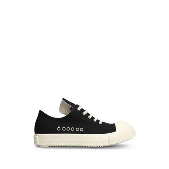 Rick Owens Homme, Chaussures, Noir, Taille: 42 EU Denim Low Top Baskets