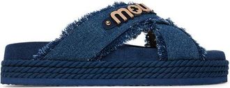 Mou Pantoletten Criss-cross MU.SW451004K Blau