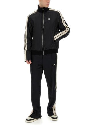 Palm Angels Logo-Embroidered Polyamide Sweatshirt - Black