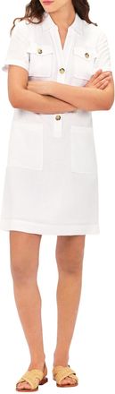 Caroll Damen Rk000-laureb Kleid aus Leinen, weiß, 36