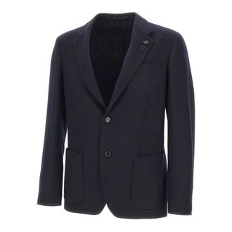 Lardini Einreihiger Blazer aus Wolle und Kaschmir - - Jackets - Herren - Blau - M