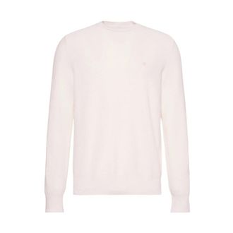 Calvin Klein Strukturierter Baumwollpullover mit Rundhalsausschnitt - - Knitwear - Herren - Wei&szlig; - S