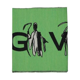 Givenchy Logo Wollschal - - Accessories - Herren - Gr&uuml;n - ONE SIZE