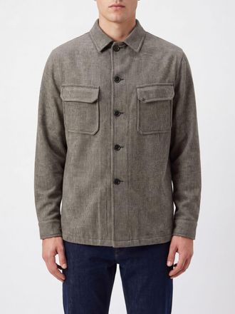 Tagliatore Hemdjacke von aus reiner Schurwolle mit Pattentaschen