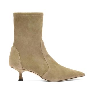 Stuart Weitzman Femme, Chaussures, Beige, Taille: 41 1/2 EU Naomi 50 Bootie