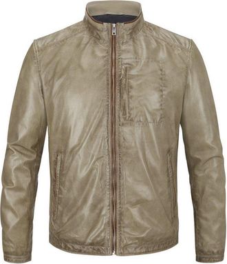 Milestone Lederjacke MSJumper aus feinem Lammleder Stehkragen mit Strickdetails