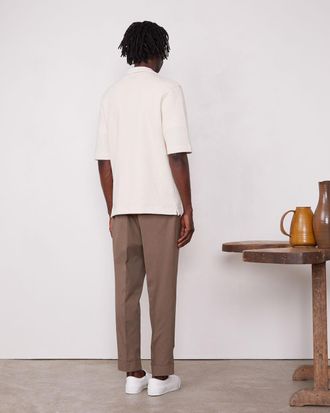 Officine G&eacute;n&eacute;rale Camp-Collar Cotton Jersey Shirt - White