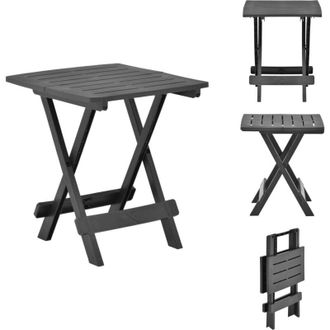 vidaXL Vidaxl - Table pliable de jardin anthracite 45x43x50 cm plastique - Table De Jardin Pliante - Table De Bistro - Table En Plastique - Mobilier De