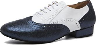 Minitoo Chaussure Danse Latine Homme Standard Salsa Danse Chaussures L496 Noires/Blanches EU 43.5