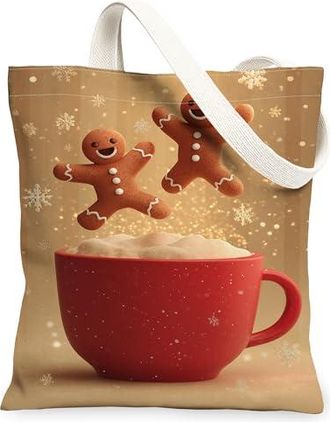 Generic Sacs fourre-tout en toile de pain d&eacute;pices, sacs d&eacute;picerie r&eacute;utilisables, vintage l&eacute;gers et lavables avec bandouli&egrave;re F, marron, 13x15 Inch