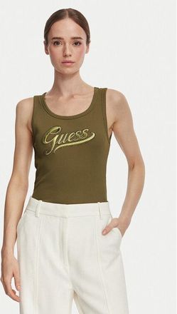 Guess Top W6YP30 K4380 Khakifarben Slim Fit