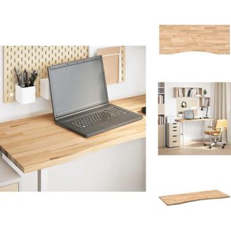 vidaXL Vidaxl - Schreibtischplatte Unbehandelt 120x60x2,5 cm Massivholz Eiche - Schreibtischplatte - Schreibtischplatten - Arbeitsplatte - Tischplatte