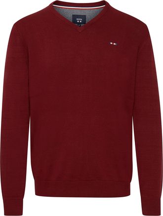 FQ1924 FQFynjard Herren Strickpullover Feinstrick Pullover aus 100% Baumwolle, Größe:XXL, Farbe:Cabernet (191724)