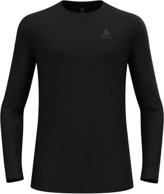 Odlo Hommes Merino 160 Baselayer Crew Longsleeve V&ecirc;tements De Course Haut Manches Longues Black - Noir M