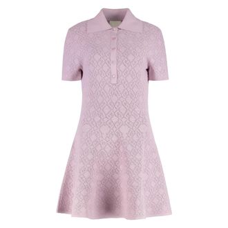 Givenchy Ausgestelltes Mini-Kleid aus Jacquard-Strick - - Dresses - Damen - Rosa - XS